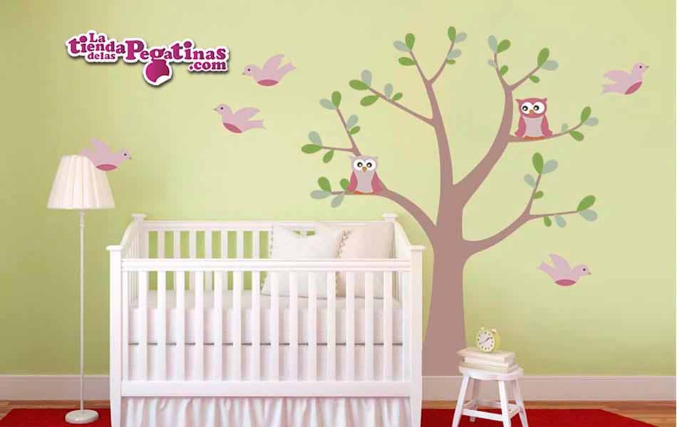 Vinilo infantil Árbol con buhos | La Tienda de las Pegatinas